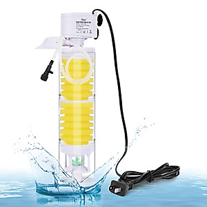hygger Power Aquarium Sponge Filter, 264GPH Submersible Fish Tank Filter with Fish Impurity Separation Treatment Collection Box Filter, Filtration Oxygenation Circulation Adjustable Water Flow 25W