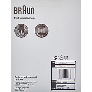 Braun MQS230BK MultiQuick Chopper Hand Blender, 2-Cup