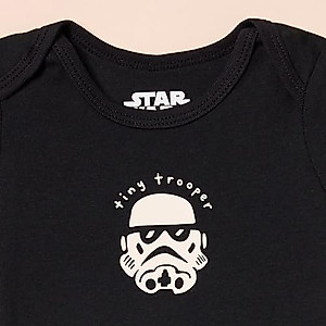 Amazon Essentials Disney | Marvel | Star Wars Unisex Babies' Short-Sleeve Bodysuits, Pack of 6, Star Wars Tiny Trooper, Newborn