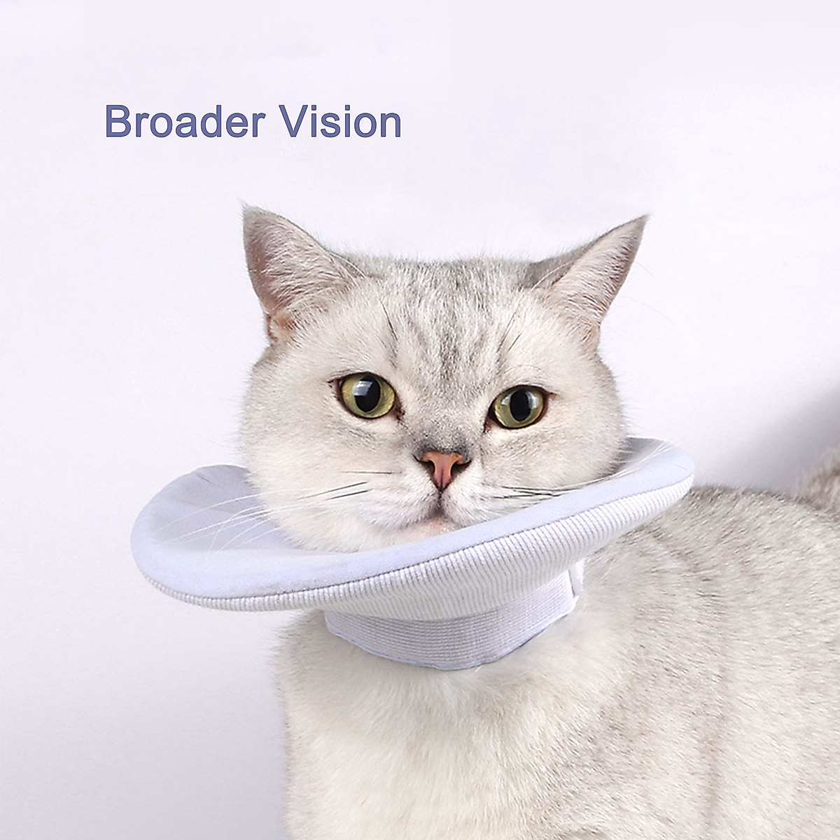 Cat Recovery Collar Soft,Cat Cone Collar Alternative,Neck Cone for Cat After Surgery, Elizabethan Collar for Cat Kitten Puppies (L)