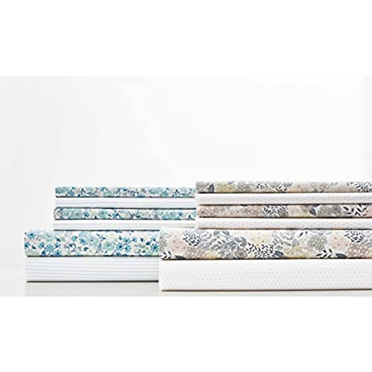 Laura Ashley Home - Percale Collection - 6-Piece Percale Weave Sheet Set - 100% Cotton Bedding - Cool, Crisp, and Breathable, Queen, Jaynie Winter Green