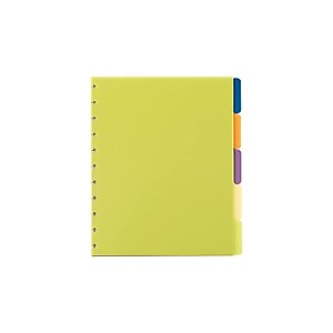 Staples? Arc Notebook Poly Index Dividers, Letter-Sized, Assorted Colors, Set of 5