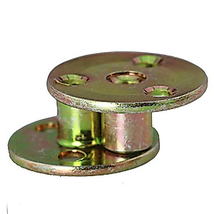 YHXiXi 6PCS Color Galvanized Iron Plate Nut with Three Holes Sofa Leg Mounting Plates Flat Mounting Plates for Furniture Legs Mordern Feet for Couch Bed Coffee Chair Desk Table