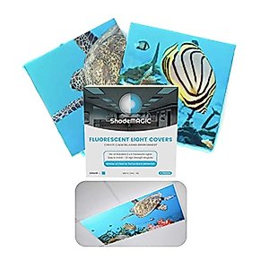 ShadeMAGIC Fluorescent Light Covers for Classroom Office-Seascape-Light Filter Pack of;Eliminate Harsh Glare That Causing Eyestrain and Head Strain.Office & Classroom Decorations. Light Diffusers (2)