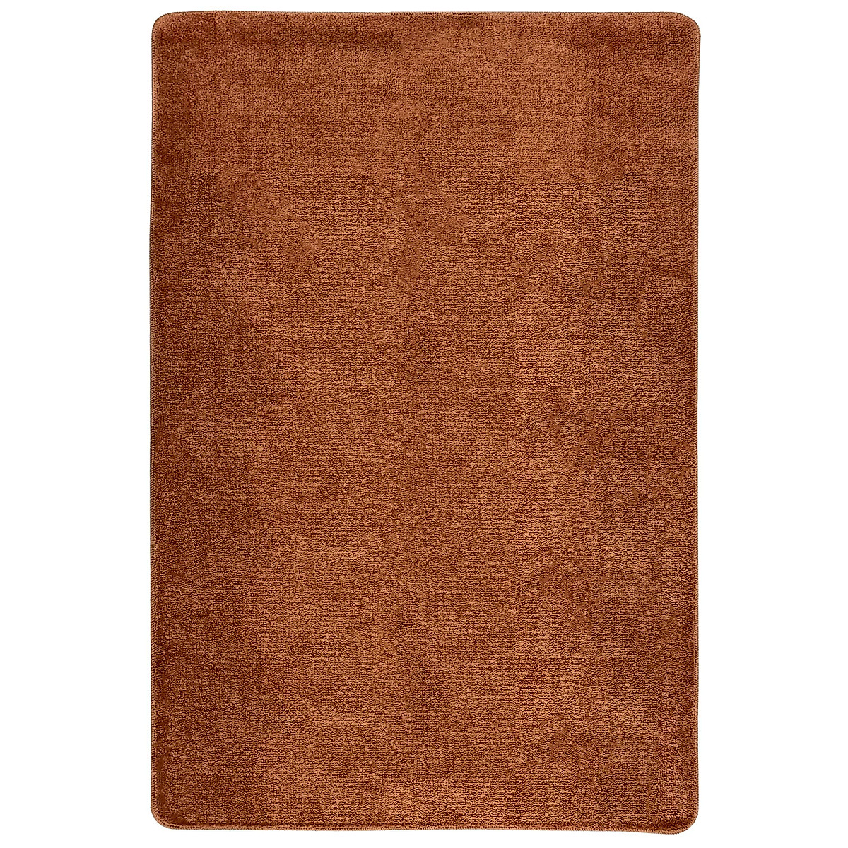 Euro Collection Solid Color Area Rug Rugs Slip Skid Resistant Rubber Backing Machine Washable More Color Options Available (Burnt Orange, 3'3" x 4'11")