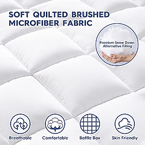 ABENE California King Green Cooling Dual Layer Mattress Topper for Hot Sleepers, Breathable Cool Fitted Sheet for Night Sweats Relief Plus Thick Mattress Pad Cover Soft Pillowtop with Deep Pocket