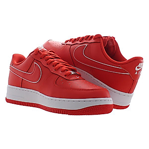 Nike Men's Air Force 1 Shoe, Picante Red-white, 11.5