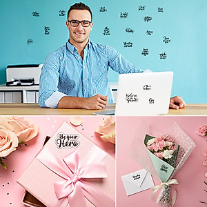 Glenmal 840 Pieces Inspirational Sticker Housekeeping Week Gifts Motivational Decal Aesthetic Words Sticker Word Sayings Decal for Teens Journaling Scrapbook(Transparent Color)