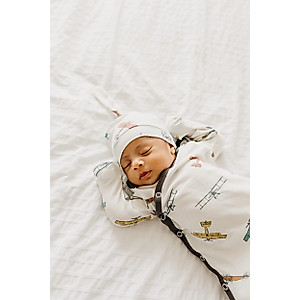 Copper Pearl Baby Gown - Knotted Newborn Sleepers for Baby Boy and Girl, Soft Stretchy Long Sleeve Infant Gowns with Bottom Tie and Hand Mittens, Perfect Hospital Coming Home Outfit (Ace)