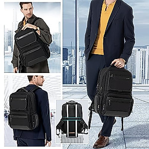 TIGERNU Travel Laptop Backpack for Men Business Travel Backpack with Laptop Compartment Fits 17 Inch Laptops（TGN-B001 Black）