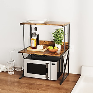 aboxoo Printer Stand 3 Tiers Organizer Shelves Large Size High Capacity Storage Desk Shelves for Home Office Printer Fax Book Heavy Duty Rack