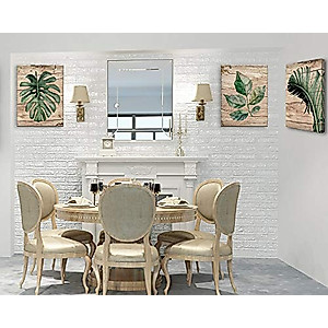 Banana Leaf Nature Wall Art Canvas Paintings kitchen Living room Painting For Wall Wall Art Green Tropical Leaf Art Small Wall Art FLower Canvas Wall Art Tropical Plant Wall Art Green Leaf Wall art