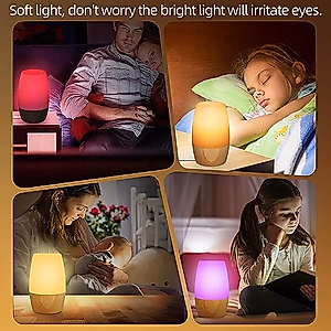 ANGTUO Mushroom Lamp 7 Color Changing Tap Control Mushroom Night Light Cute Squishy Silicone Lamp Funny Gift for Daughter Kid…