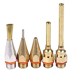 Yothfly 11Pcs Glue Copper Nozzle Small-Bore Long Short Large Diameter Hot Melt Glue Accessories, Golden