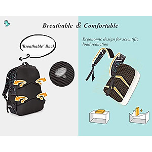 3 Pieces Shark Sea Animal Primary Middle School Boys Large Backpack Water Resistant Bookbag Set with Lunch Kits