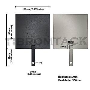 Titanium Electrodes 2PCS for Electrochemical Application, Titanium Anode Plate with MMO Ruthenium-Iridium Coating and Cathode Electrolytic Plate without Coating