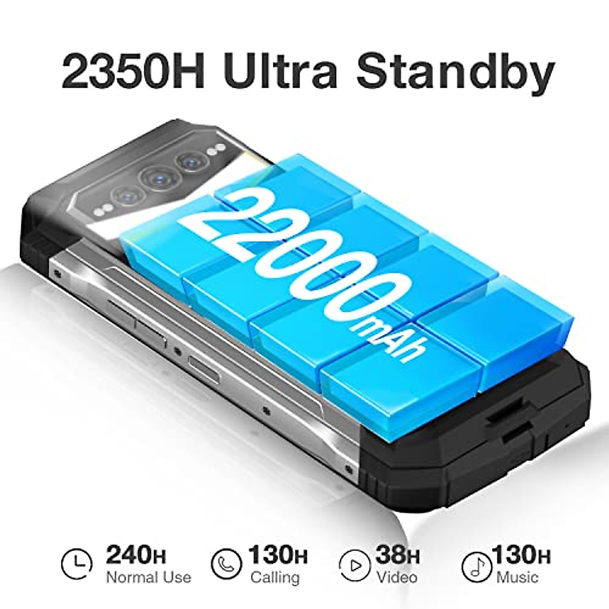 DOOGEE S100 Pro 5G Rugged Smartphone, 20GB+256GB, 66W/10800mAh Battery, 120Hz 6.58" Camera, IP68 Waterproof, Dual Speakers, Night Vision, NFC, OTG