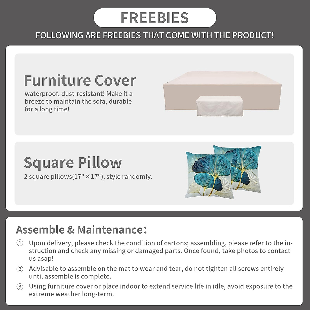 Rattaner 7 Pieces Outdoor Wicker Furniture Conversation Set Patio Furniture Sectional Sofa Couch Patio Storage Table with Thicken(5") Non-Slip Cushions Furniture Cover, Navy Blue