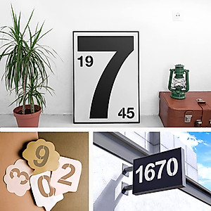 10 Inch Large Number Stencils Kit 0-9 Address Number Stencil Set Reusable Plastic Number Painting Templates Stencils for Address Number Mailbox Signs Road Parking Lot Door Trucks Painting Stencils