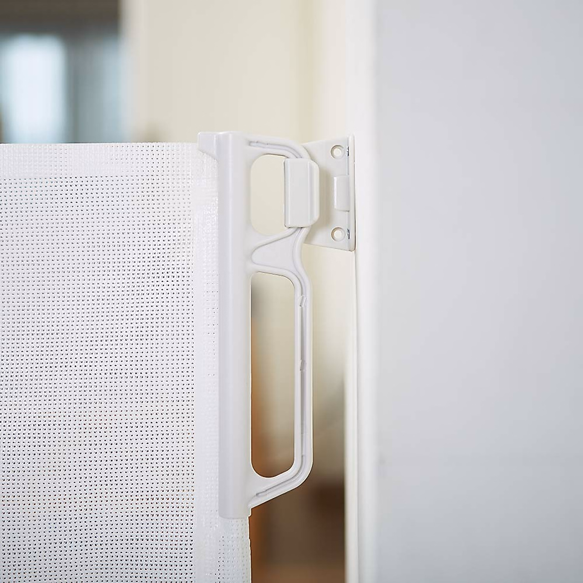 EasyBaby Extra Wide Retractable Baby Gate, 33" Tall, Extends up to 71" Wide, White/Child Safety Baby Gates, Pet Retractable Gates for Stairs, Doorways, Hallways, Indoor and Outdoor