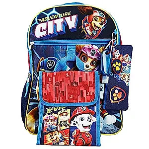 Paw Patrol Heroes Nickelodeon 6-Piece Backpack accessories Set for boys