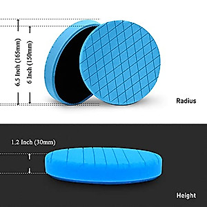 Autolock 6" Buffing Polishing Pads, 6Pcs 6.5inch 165mm Face for 6 Inch Backing Plate Compound Buffing Sponge and Woolen Pads Cutting Polishing Pad Kit for Car Buffer Polisher, Polishing and Waxing