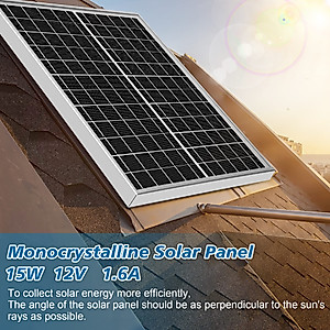 Solar Powered Waterproof Fan Kit, High Speed Exhaust Fan Solar Panel, DIY Cooling Ventilation Project for Chicken Coop, Greenhouse, Dog House, Shed, Gable, Attic