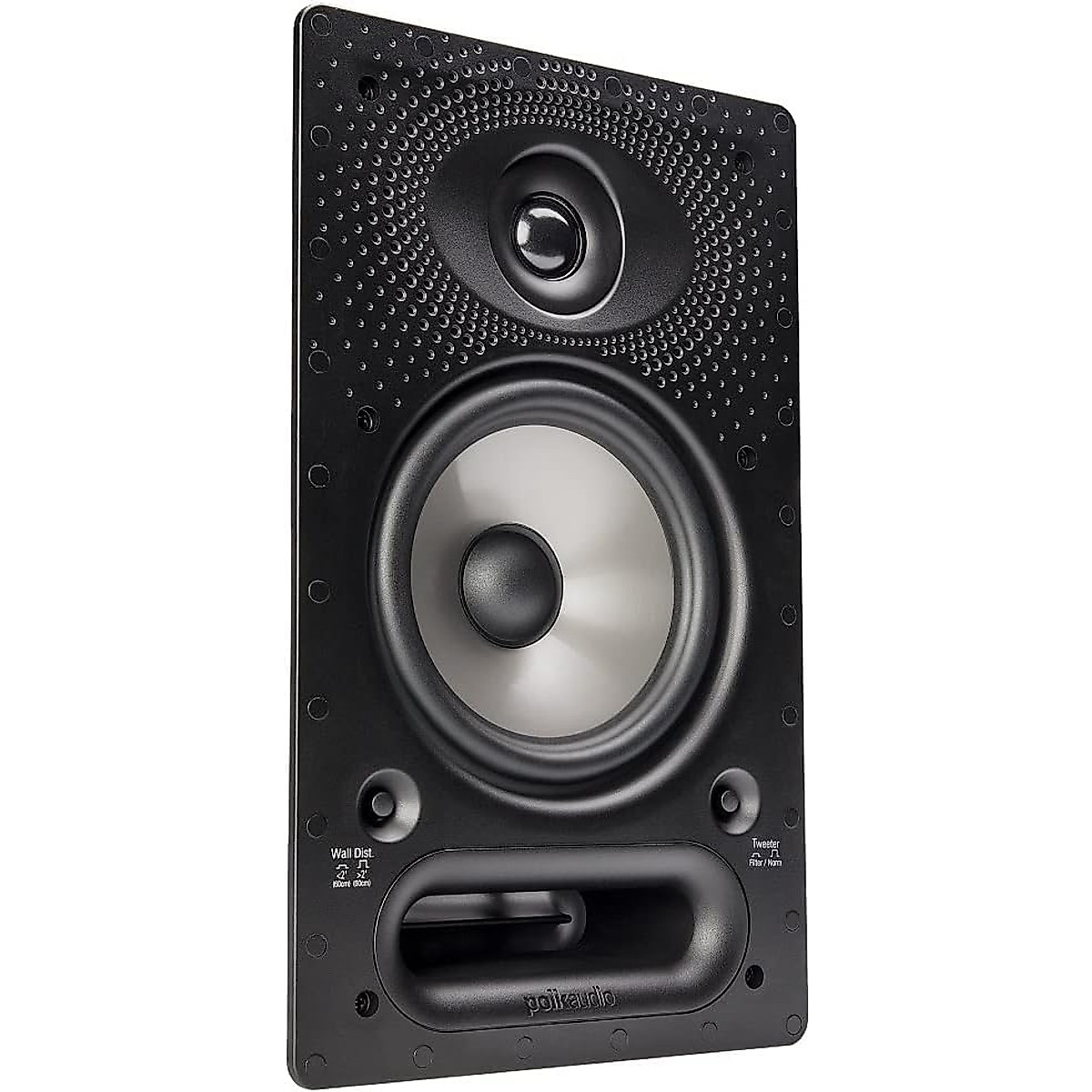 Polk Audio 65-RT in-Wall Speakers with 6.5" Driver - The Vanishing Series | 2 Speakers | Use as Left/Right Front Speakers, Stealth Side or Rear Surrounds | White, Paintable Grilles