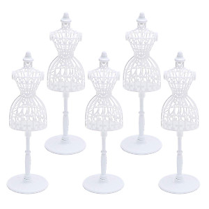 15pcs Doll Dress Form Mini Mannequin Dress Form Cloth Gown Clothing Clothes Gown Display Mini Mannequin Model Stand for Doll Display Holder Toy