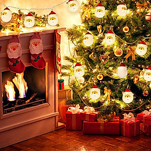 Apeso Christmas Lights, Snowman String Lights 10 ft 20 LED Battery Operated Fairy Lights, DIY Lights Decorations for Home, Garden, Patio Festival Party, Indoor and Outdoor Use (Santa Claus)