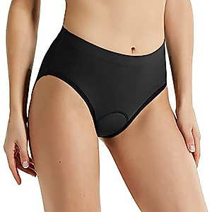BALEAF Women's Cycling Underwear Padded Bike Shorts Padding Spin Biker Briefs Biking Gear Black Size L