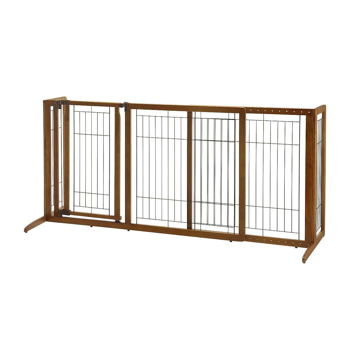 Richell Deluxe Freestanding Pet Gate with Door, Medium