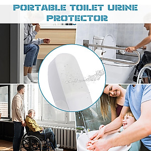 Portable Toilet Splash Guard for Directs Urine Home Care Disability Elevated and Boys Potty Training, Diversion Pee Guard Prevents Kids & Adult Men from Peeing Splash, Upgrad Fits Most Toilet Seats