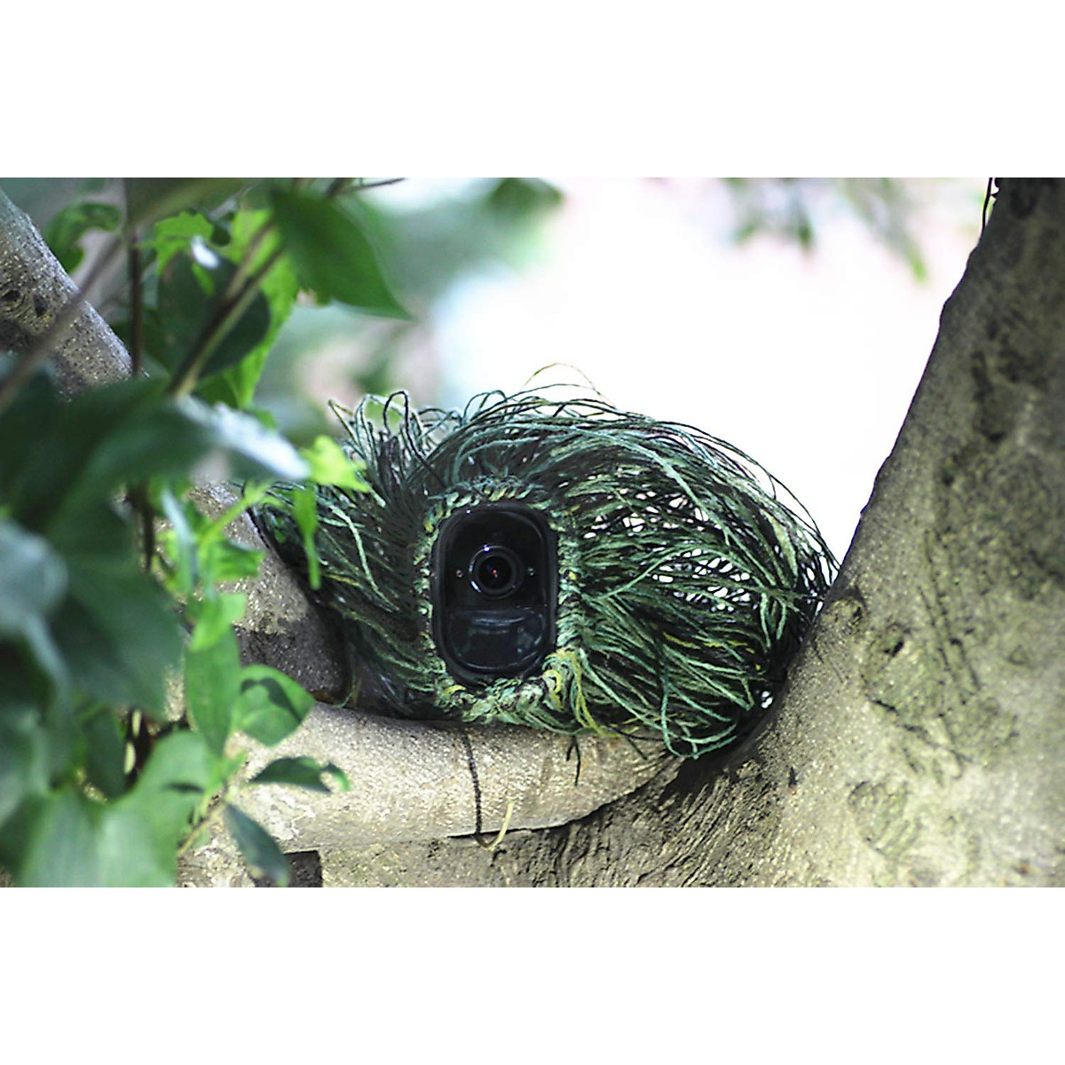 Ghillie Skin Compatible with Arlo PRO, 2 Smart Security Home Camera, Black Silicone Skin Case Cover for Arlo PRO & Arlo PRO 2 Smart Security Wire-Free Cameras, 1 Set