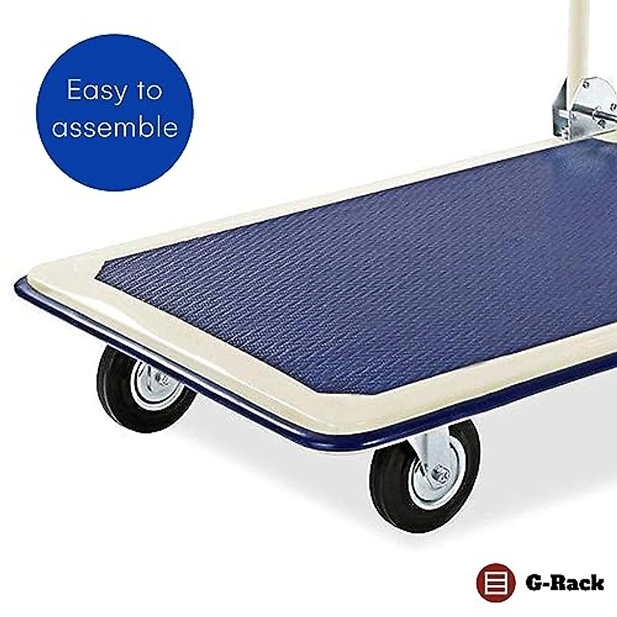 Heavy Duty Folding Industrial Platform Trolley - Foldable Trolley on Wheels for Moving, Loading, Delivery and Removal of Heavy Items With Anti Puncture Tyres and 330 LB Load Capacity - 5 Year Warranty