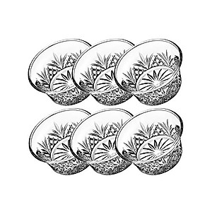 Godinger Bowl Set - Mini Crystal Prep, Dip, Dessert, Bar Dish Bowls - Set of 6, 2oz