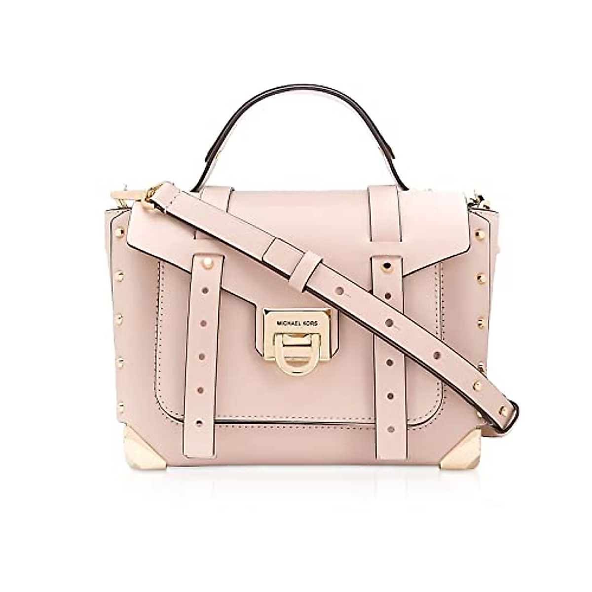 Michael Kors Manhattan Medium Top Handle School Satchel Leather Bag