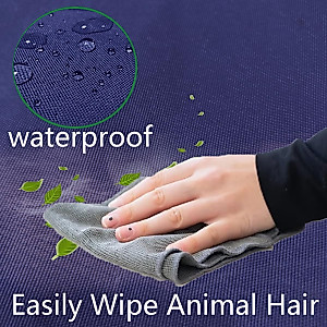 TECOSARA Patio Cushion Covers Replacement Outdoor Cushion Slipcovers Waterproof for Outdoor Furniture, 9 Pcs Patio Seat Cushions Replacement Covers for 5 Piece Outdoor Sectional Sofa, Blue