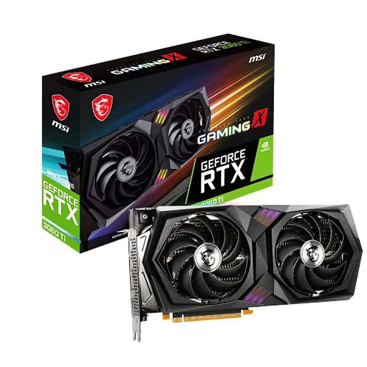 MSI Gaming GeForce RTX 3060 Ti LHR 8GB GDRR6 256-Bit HDMI/DP Nvlink Torx Fan 4 RGB Ampere Architecture OC Graphics Card