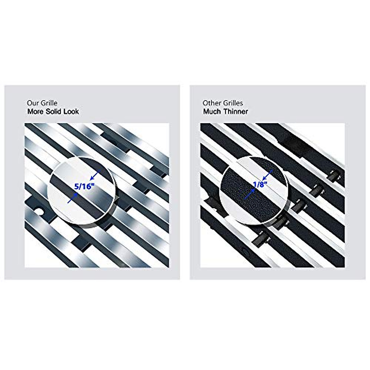 APS Compatible with Chevy Silverado 2500HD 3500 2005-2006 & 06 1500 HD SS & 07 Classic Main Upper Stainless Steel Chrome Billet Grille Grill Insert C65306A