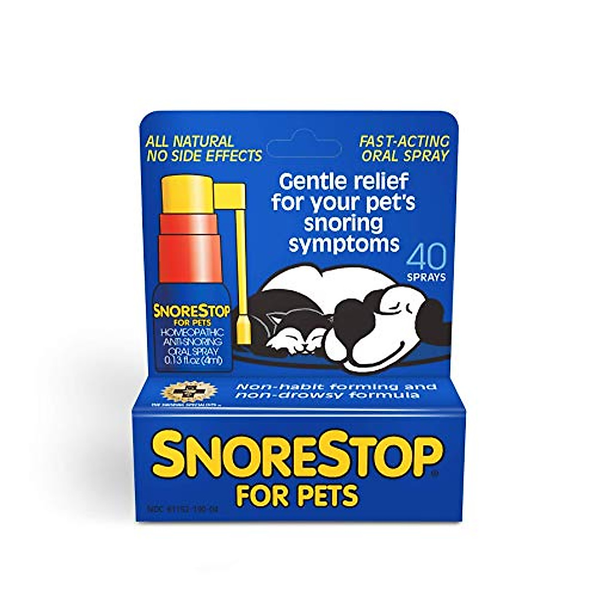 Snore Stop for Pets 40 Sprays I Natural Anti-Snoring Solution I Snore Relief for Dogs Cats I Stop Snoring Aid I Sleep Remedy I Help Stop Dog Snores I Anti-Snore Aid