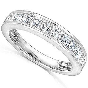 Kobelli Diamond Band 1 Carat (ctw) in 14K White Gold, Size 8, White Gold