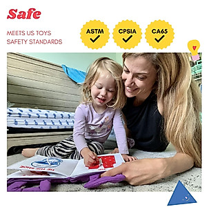 TAVVA My Quiet Book - Airplane Must Haves for Toddlers, Quiet Books for Toddlers 1-3, Montessori Busy Book for Toddlers 1-3 with 10 Learning Activities, Gifts for 1 2 3 4 Year Old Girl & Boy