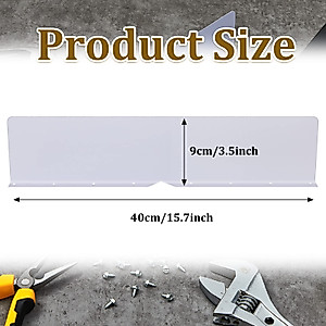 4 Pcs Gutter Valley Splash Guards Downspout Diverter Roof Rain Diverter White Roofing Gutter Guards with 40 Screws Gutters for House Residential Flat Shingle Roofs Corner (Foldable)