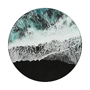 Black Sand Beach Ocean PopSockets Swappable PopGrip