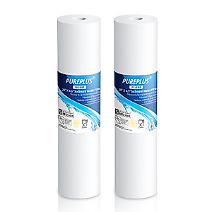 PUREPLUS 5 Micron 20" x 4.5" Whole House Sediment Home Water Filter Replacement Cartridge, Compatible with FPMB5-20, AP810-2, 155358-43, SDC-45-2005, 2PP20BB1M, P5-20, FP25B, 2 Pack