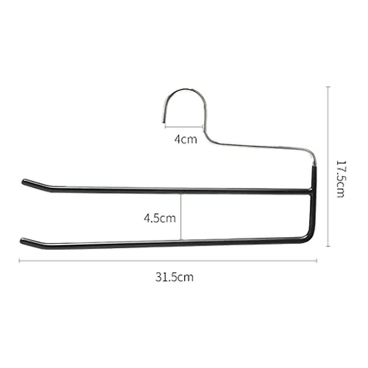 IULJH Double Row Non-Slip Trouser Rack Multi-Functional Storage Rack Home Trousers Clip Wardrobe Scarf Rack tie Hanger ( Color : D , Size : 31.5cm )