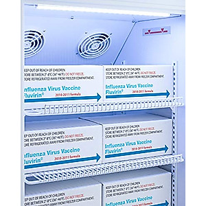 Summit Appliance ARS8PV Pharma-Vac Performance Series 8 Cu.Ft. Upright Vaccine All-refrigerator with Automatic Defrost, Factory-installed Lock, Digital Thermostat and White Cabinet