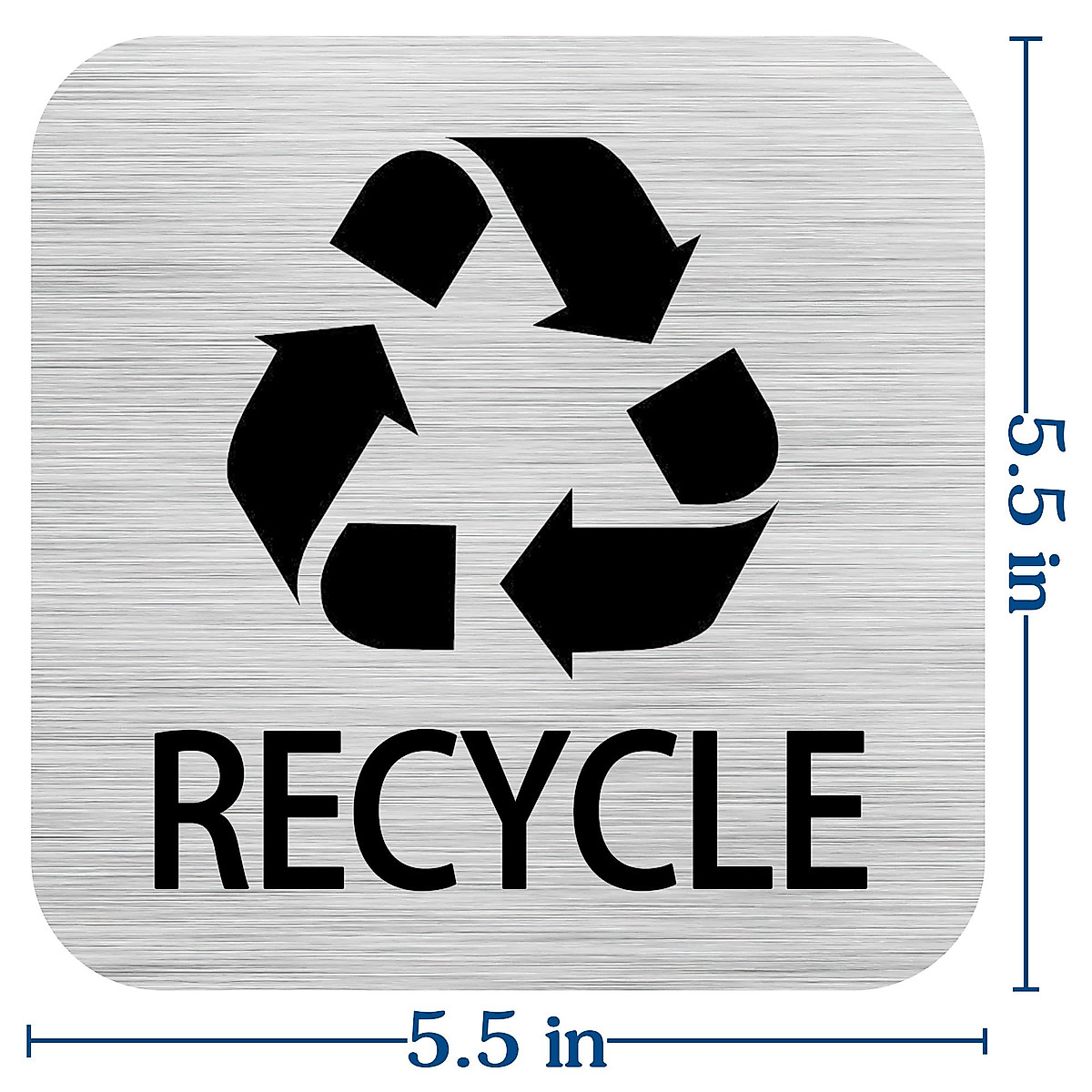 Recycle and Trash Magnets Sticker for Recycling Bins and Kitchen Trash Cans, 2 Magnetic Sticker Adhesives for Trash Cans, Garbage Containers, Outdoor Waste Bin