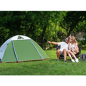 Moon Lence Professional Camping Tent 2 Person Tent Backpacking Tent, Water & Wind Proof Ultralight Equipment for Mountaineering Backpacking & Hiking, Porch Double Layer, Aluminum Alloy Pole